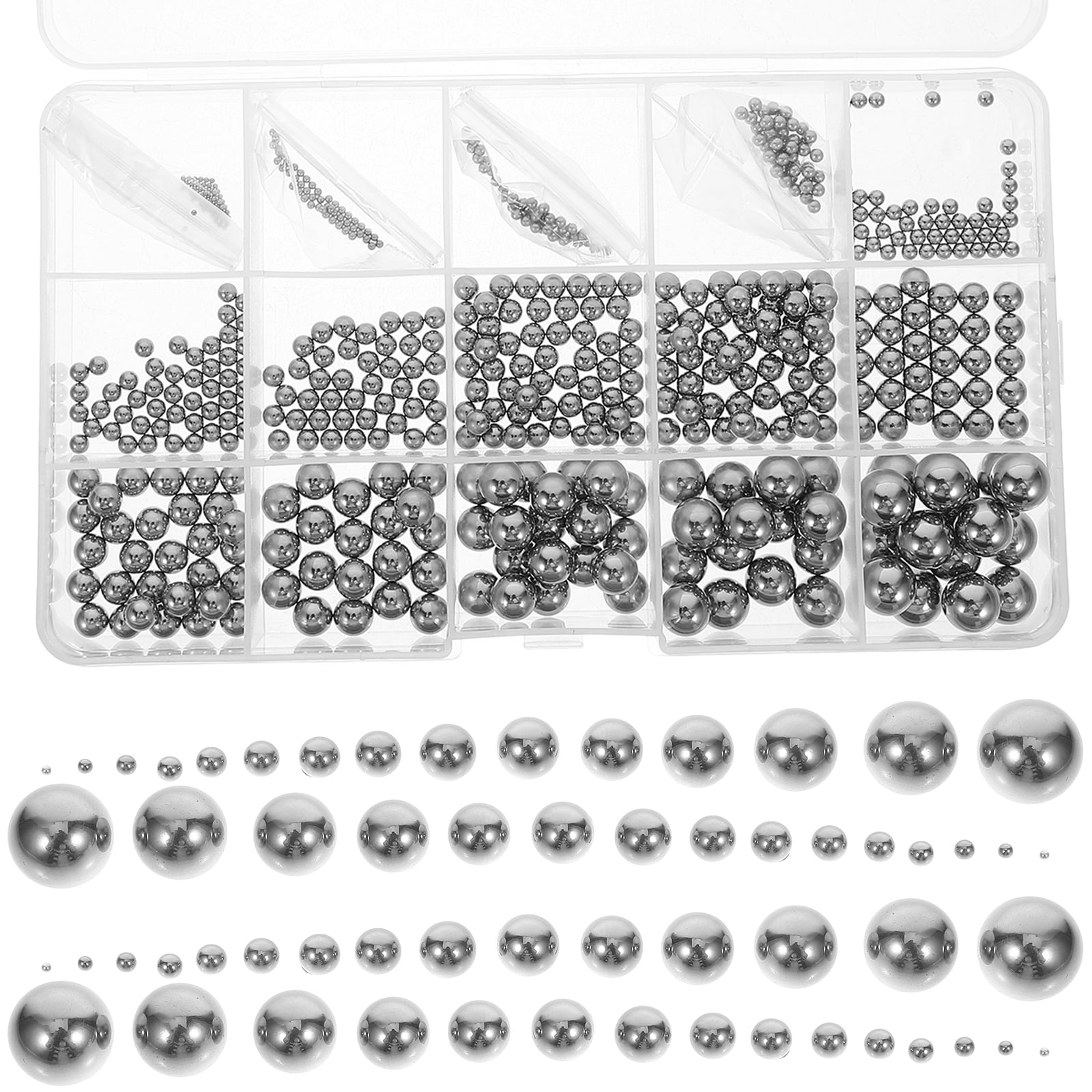 580 Pcs Steel Ball Set Assorted Loose Balls Assorted Bearing Balls ...