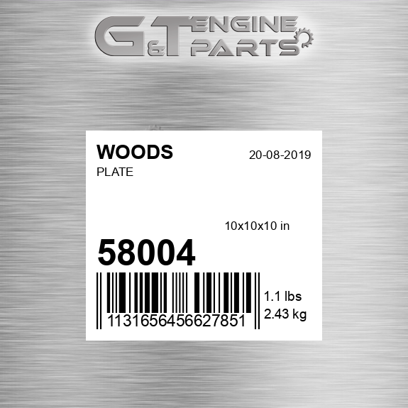 58004 PLATE fits WOODS (New OEM) - Walmart.com