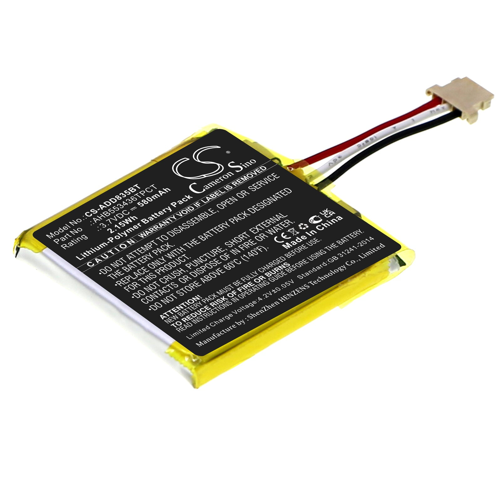 Battery for ADT DBC835 DBC835-V2 Wireless HD Doorbell Camera ...