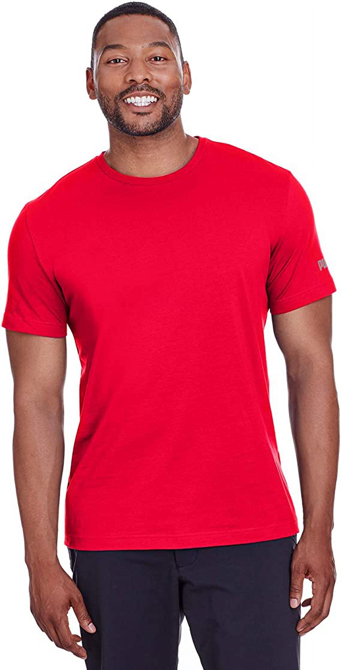 582006 Puma Sport Men's Essential Logo T-Shirt High Risk Red/Q Shade ...