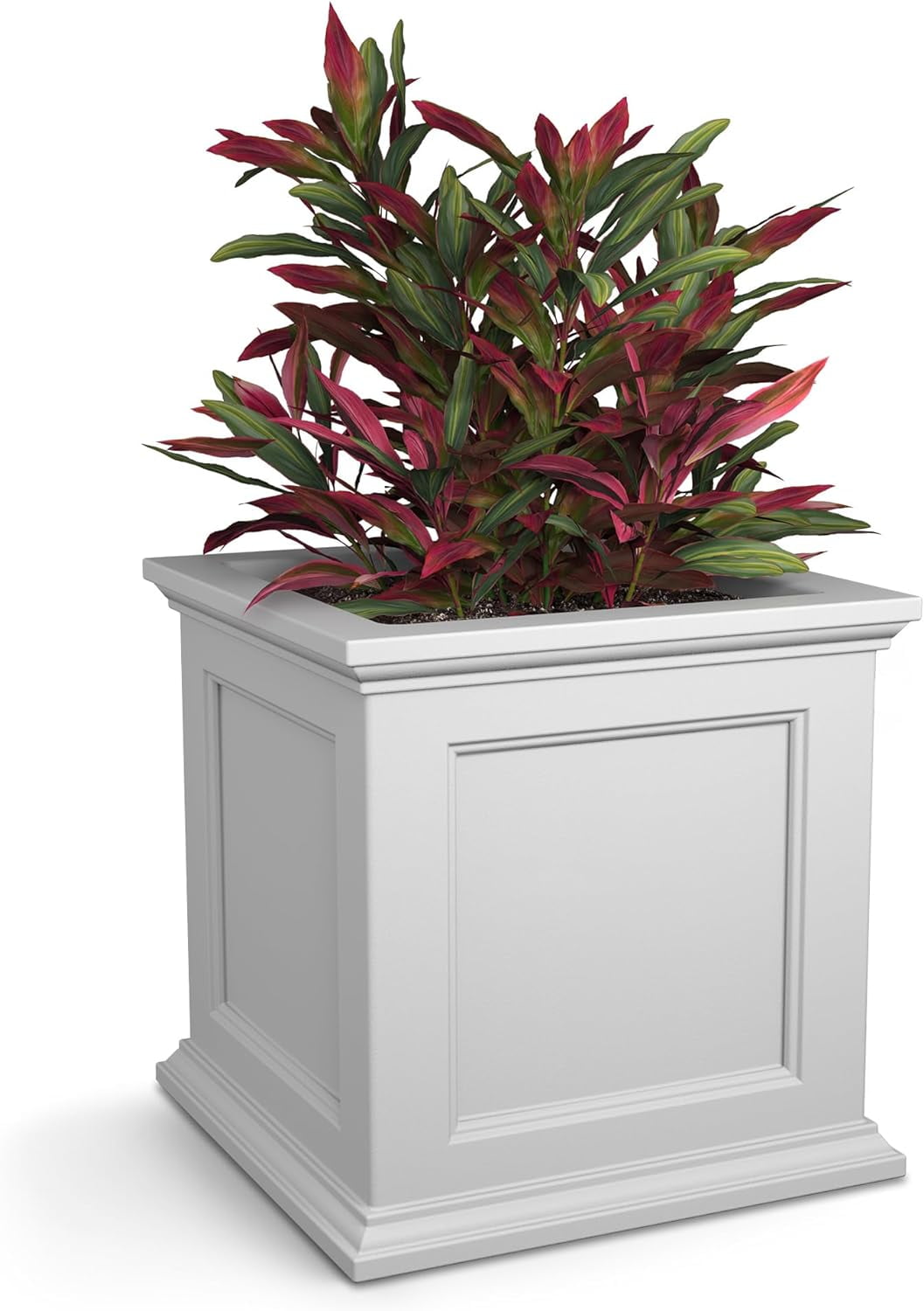 5825W Fairfield Patio Planter, White, 20-Inch - Walmart.com