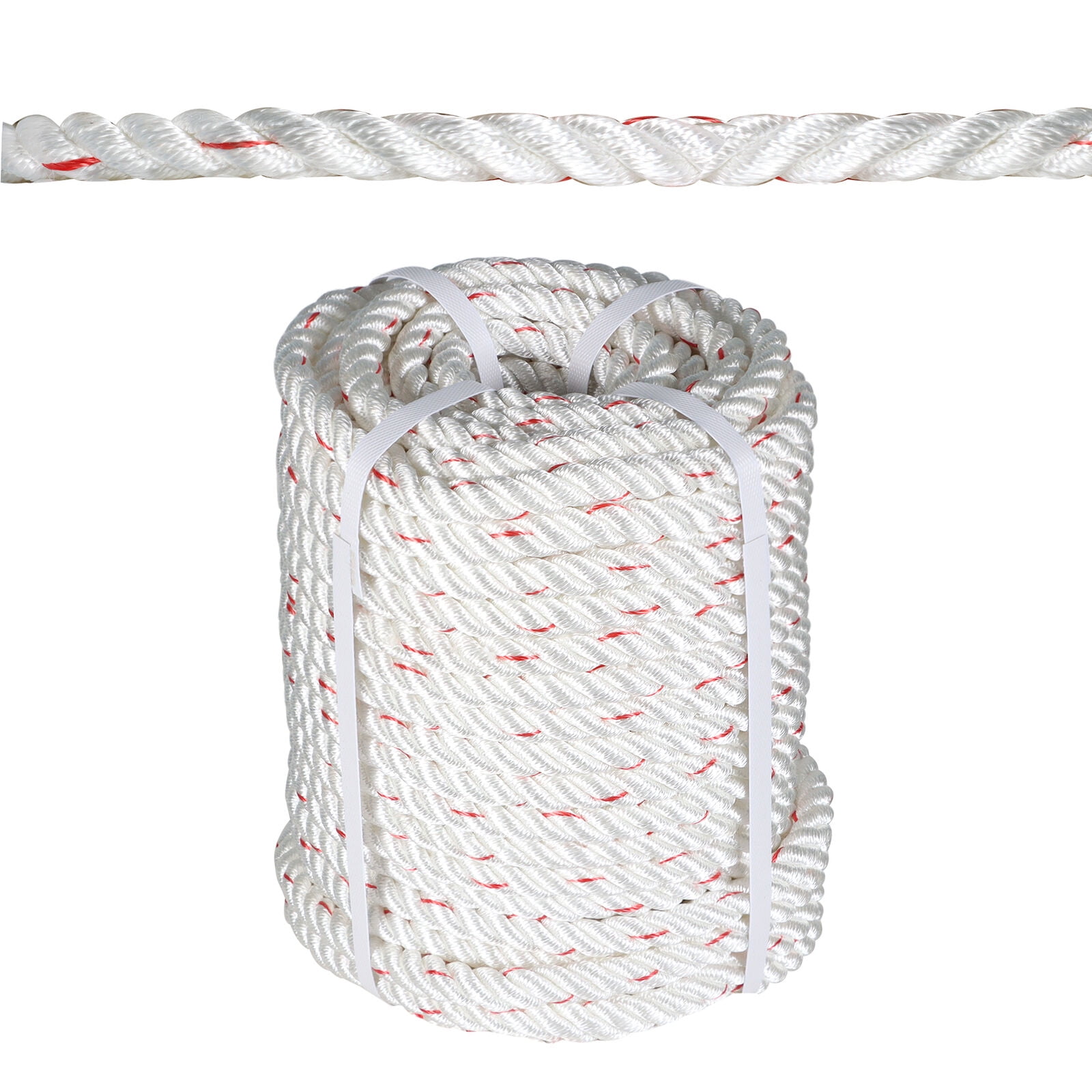 5850Lbs 1/2"×150' Double Braid Polyester Arborist Bull Rope Pulling ...