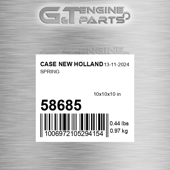 58685 SPRING fits CASE NEW HOLLAND (New OEM) - Walmart.com