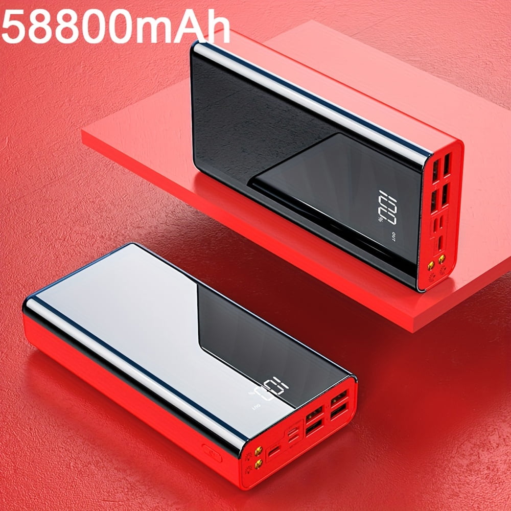 58800mAh High-Capacity Mobile Power Bank - with Lighting & LED Power Display | Multiple Type-C ...