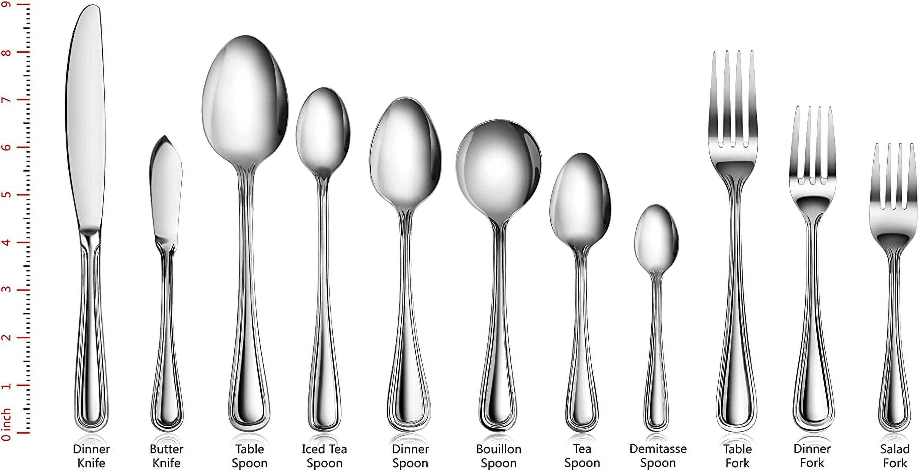 58864 Slimline Pattern, 18/0 Stainless Steel, 36-Piece Flatware Set ...