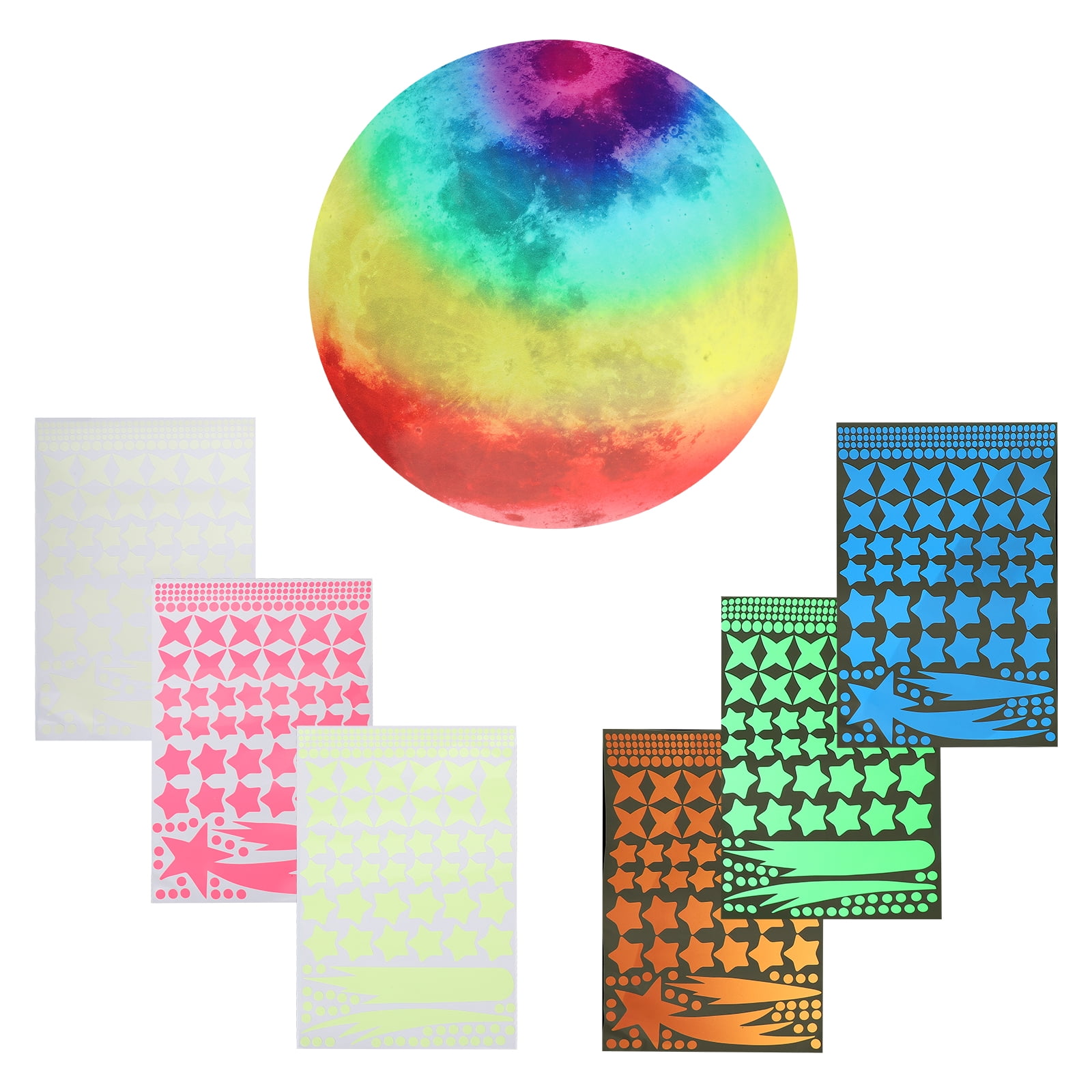 589 Pcs Starlight Fluorescent Meteor Glow Sticker Adhesive Stickers ...