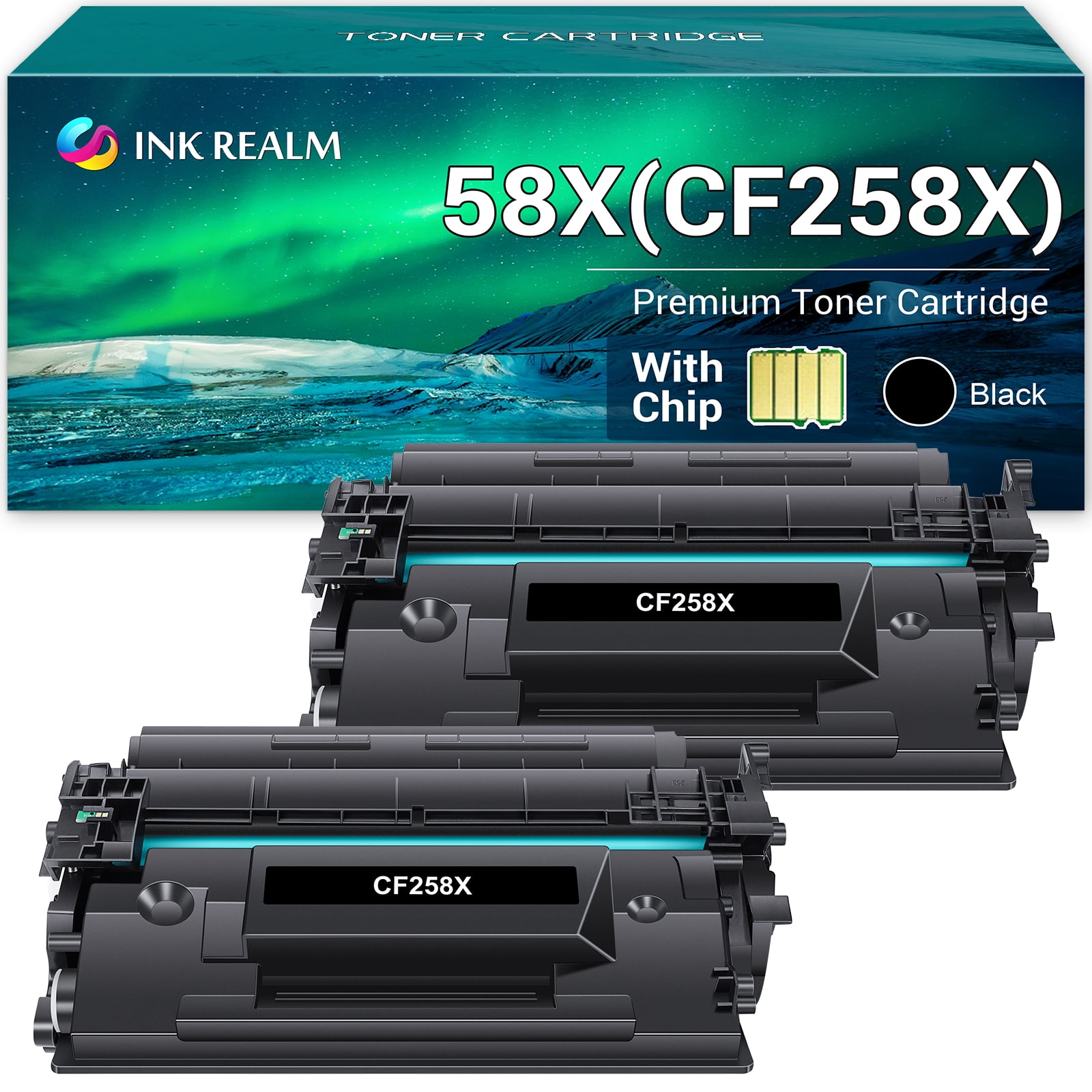 58A 58X CF258X High Yield Toner Cartridge Black Compatible Replacement ...