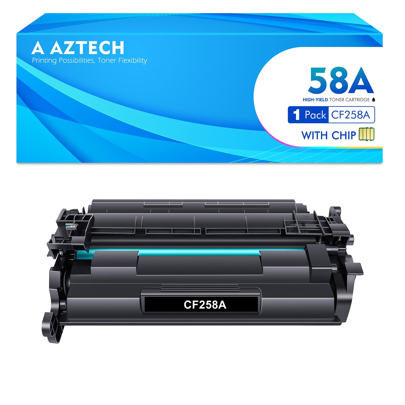 58A CF258A Compatible for HP 58A Toner Cartridge With Chip Black for HP ...
