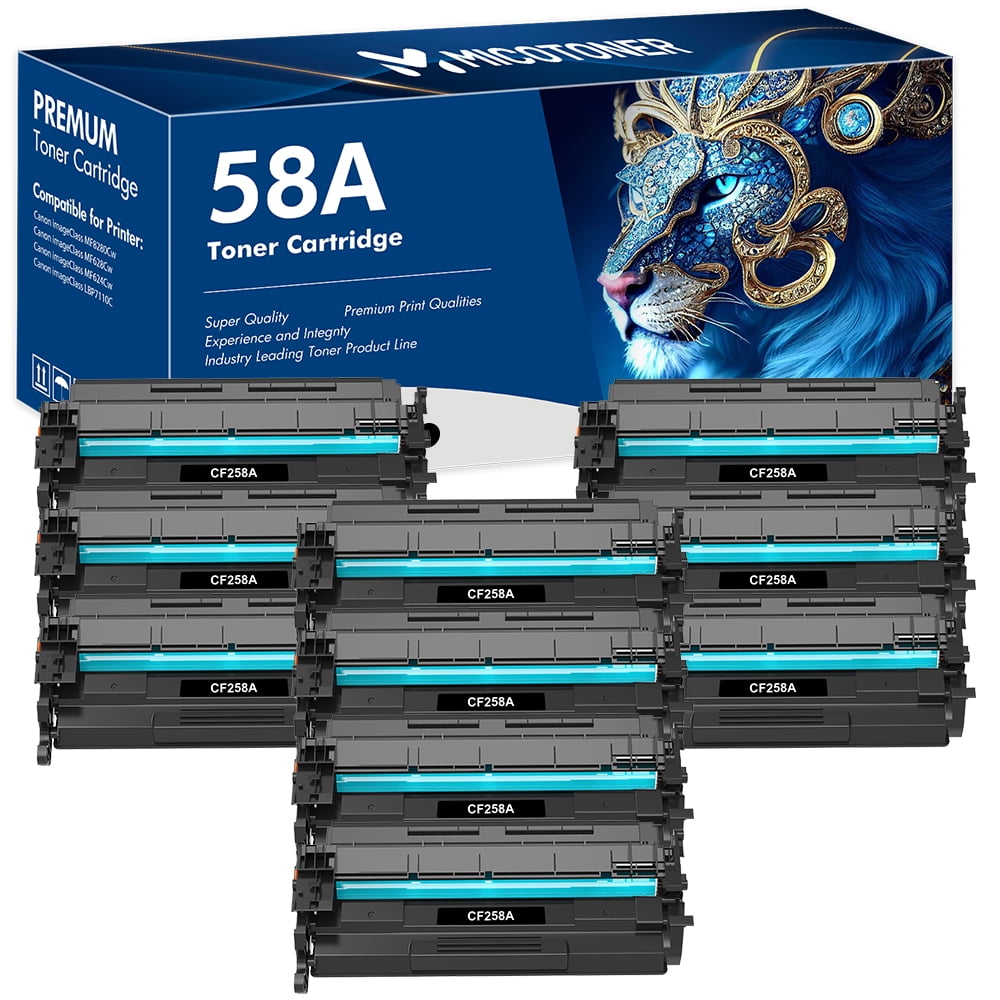 58A CF258A High Yield Toner Cartridges (No Chip) 10 Pack Black ...