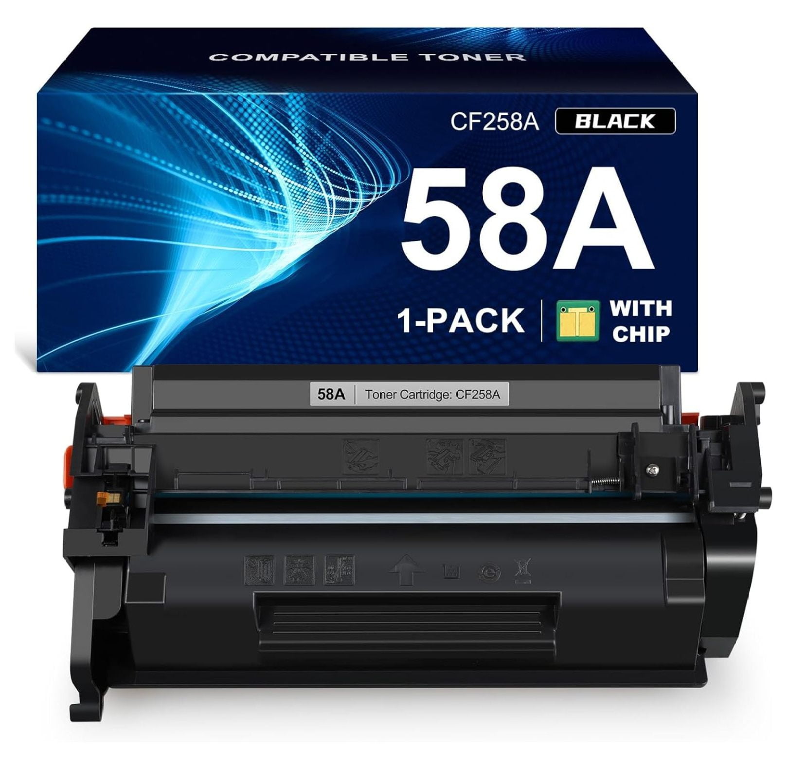 58A Compatible Toner Cartridge Replacement for 58A CF258A with Chip Work with Pro M404dn M304 ...