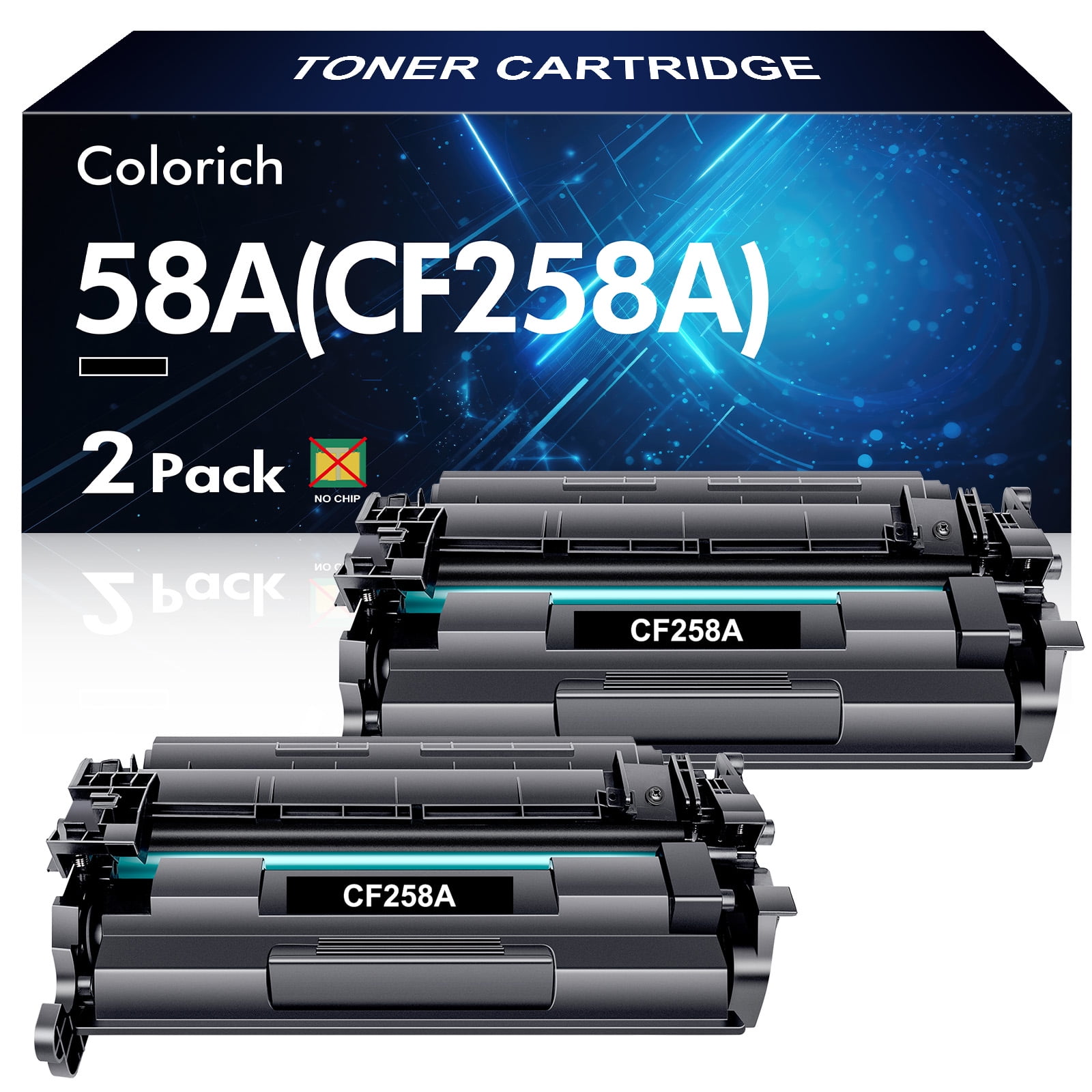 HP 58A Black Toner Cartridges (NO-CHIP) Compatible for LaserJet Pro MFP ...