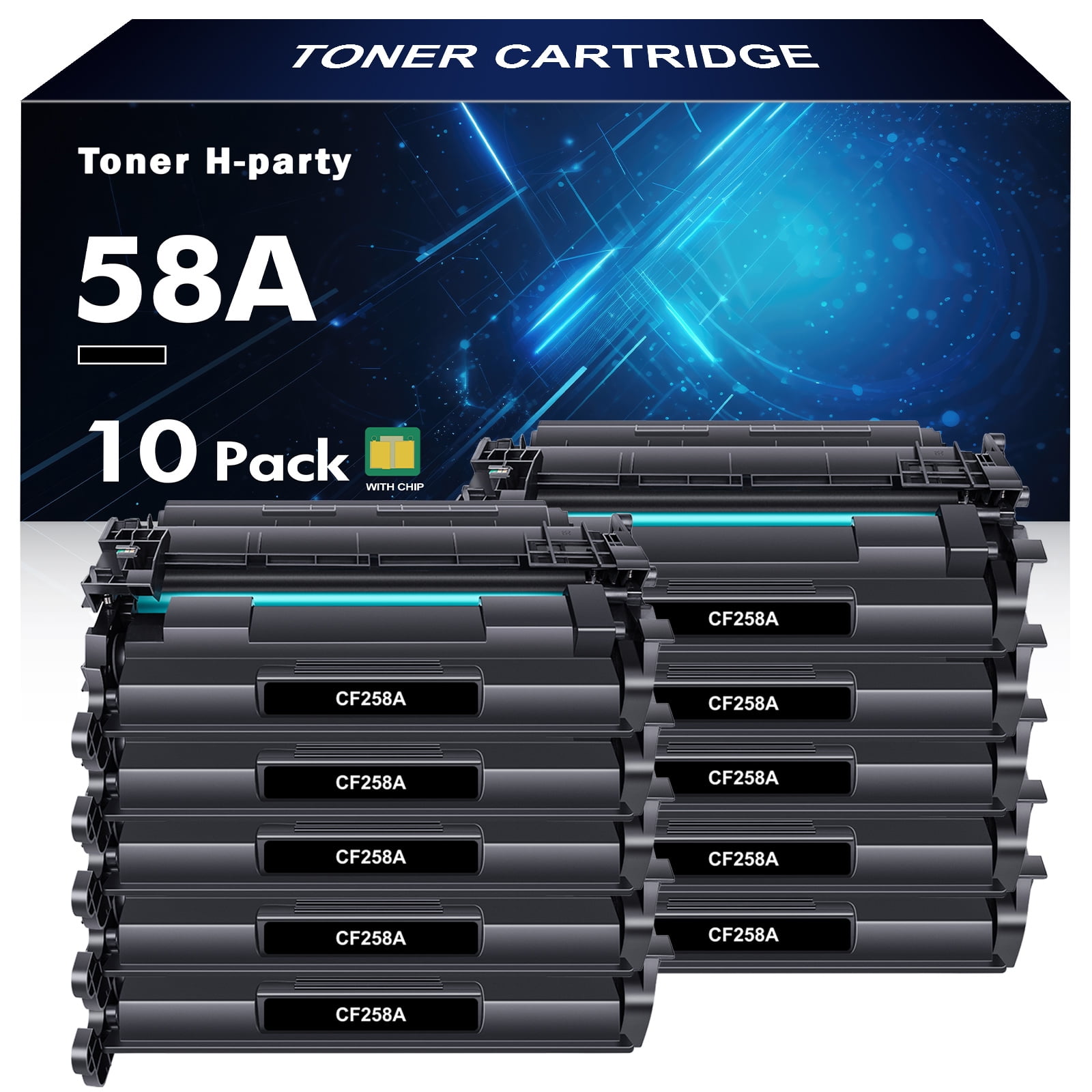 58A Toner Cartridges with Chip Compatible for HP 58A CF258A 58X CF258X ...