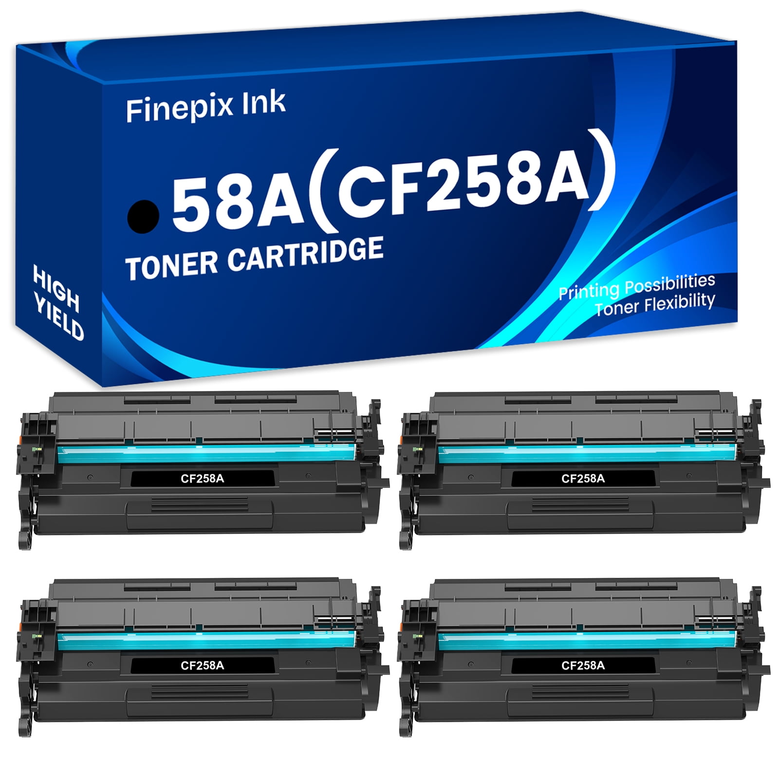 58A Toner Cartridges With CHIP Compatible for HP 58A CF258A 58X CF258X ...