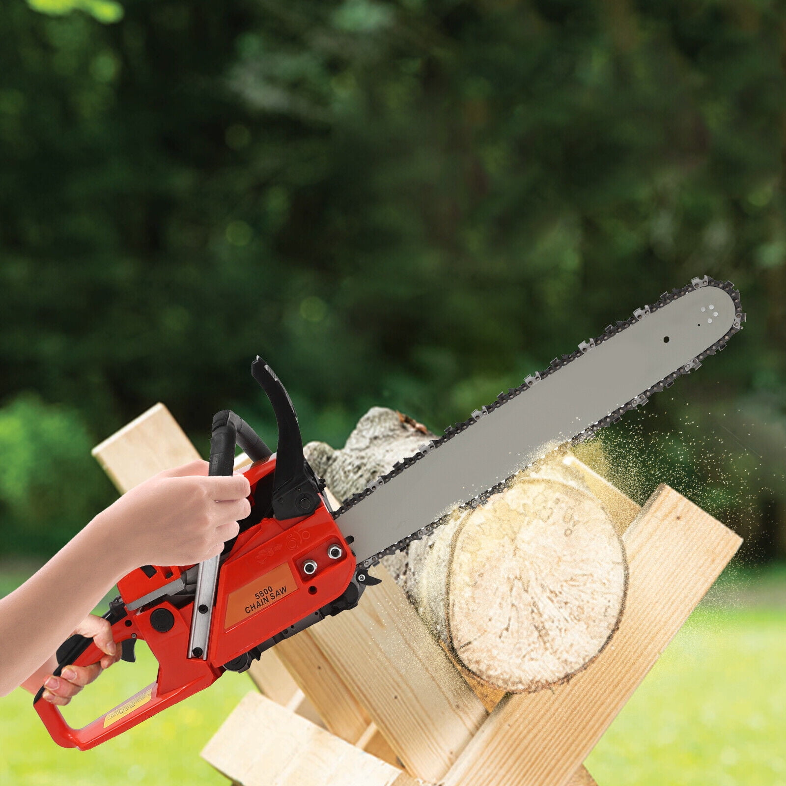 58CC 20inch Gas Chainsaw 2 Stroke Gasoline Powered Chain Saws Cutting ...
