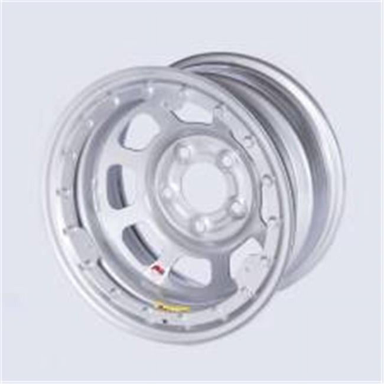 58DC4ISLK 4 in. Backspace D-Hole Beadlock Wheel - Silver Powder Coat ...