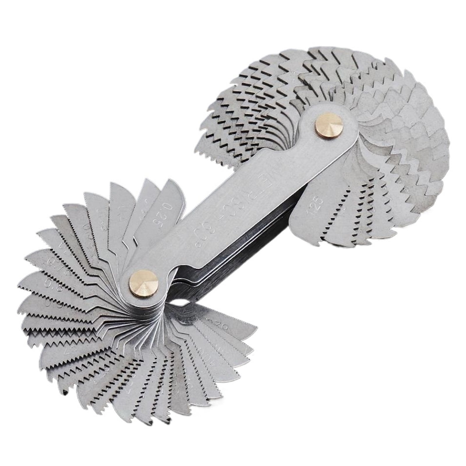 58PCS Thread Gauge 55/60 Degree Metric Inch Gear Tooth Screw Pitch ...