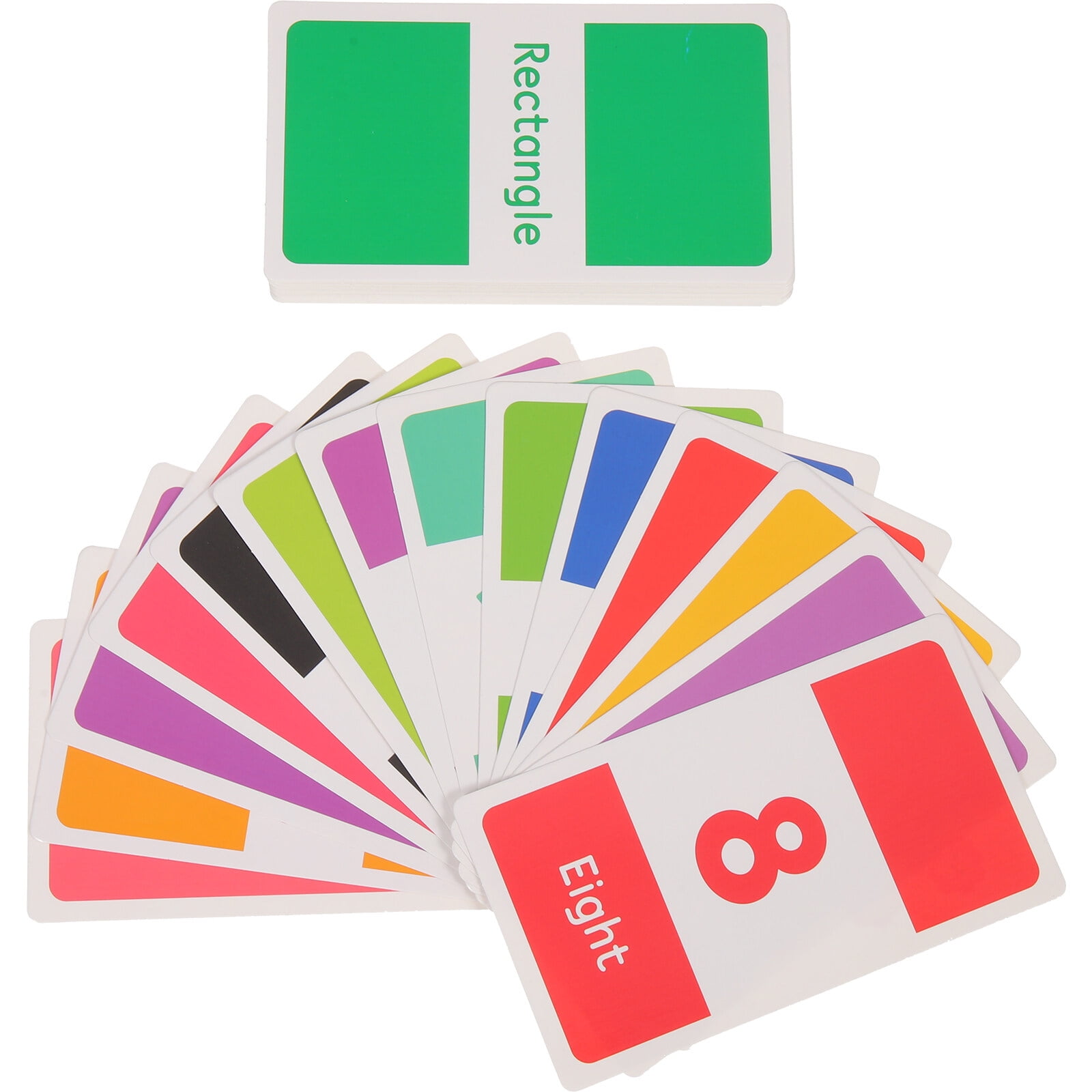 58Pcs English Words Flash Cards School Learning Cards Alphabet Cognition Cards for Toddlers ...