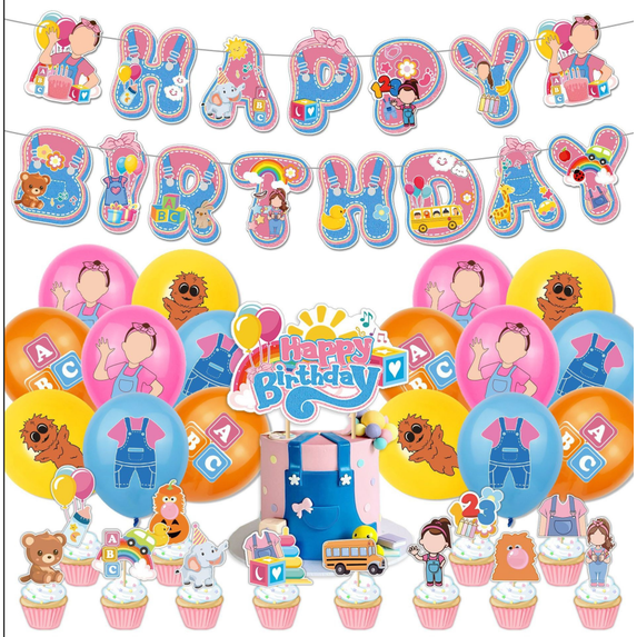 58Pcs Ms Birthday Party Decorations Set, Rachel Theme Party Supplies ...