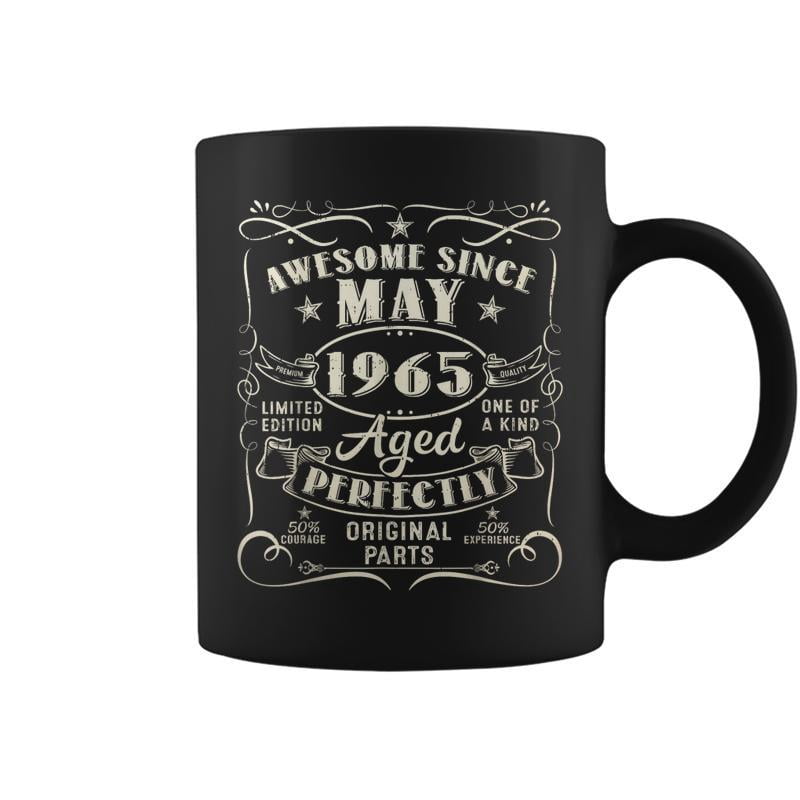 58Th Birthday Awesome Since May 1965 58 Years Old Gift Men Coffee Mugs ...