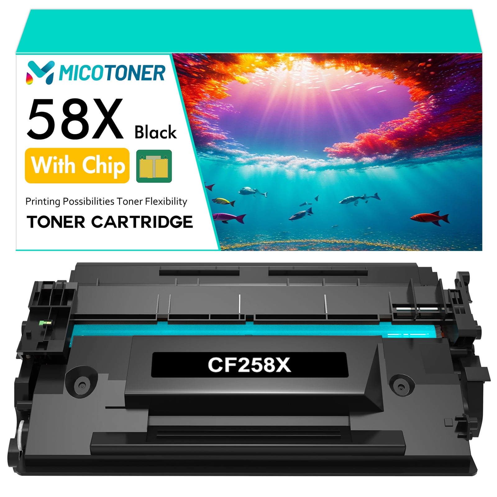 MICOTONER 58X CF258X Black Toner Cartridge for HP Laserjet Pro M404n ...