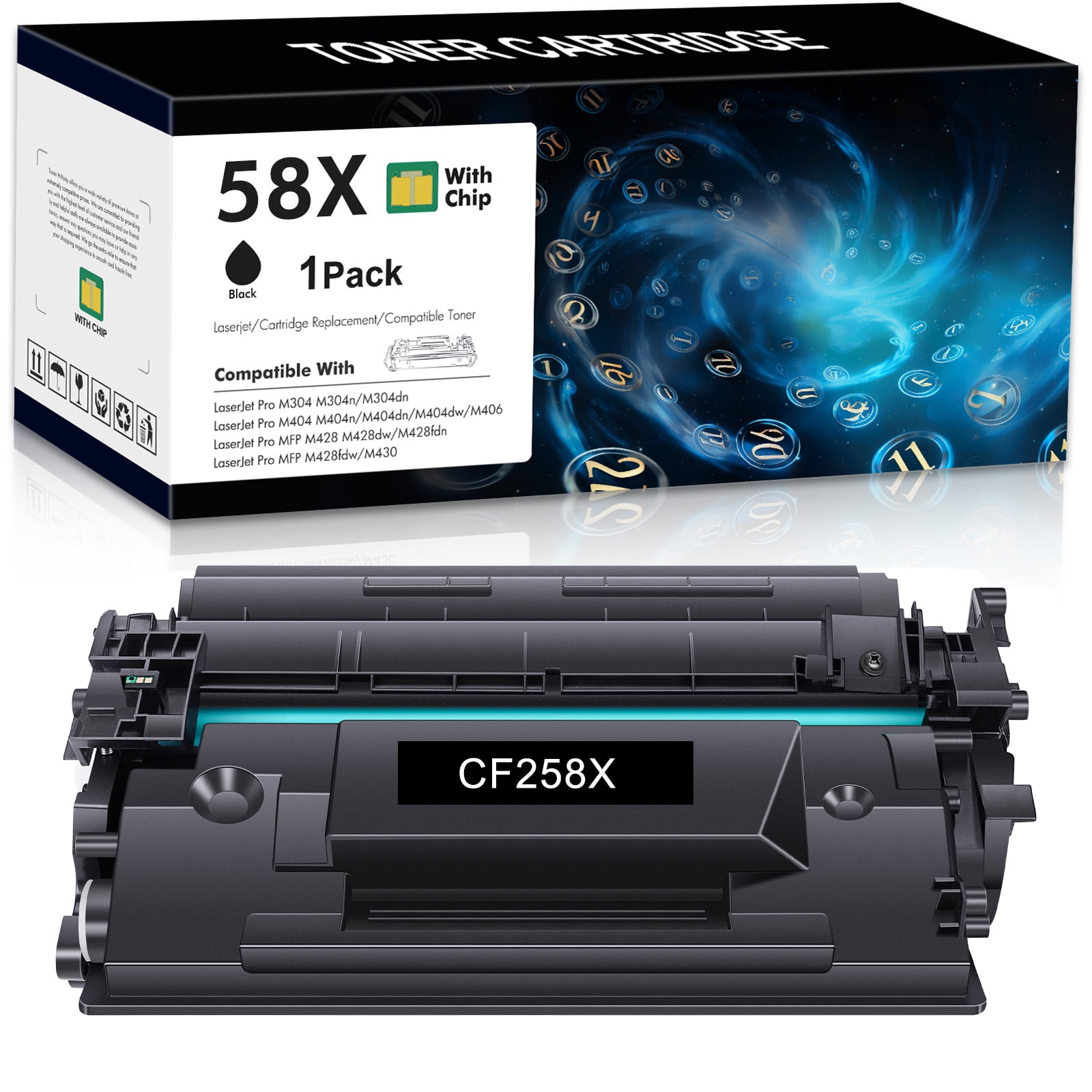 HP 58X High Yield Black Toner Cartridges 2-Pack for LaserJet Pro M404n ...