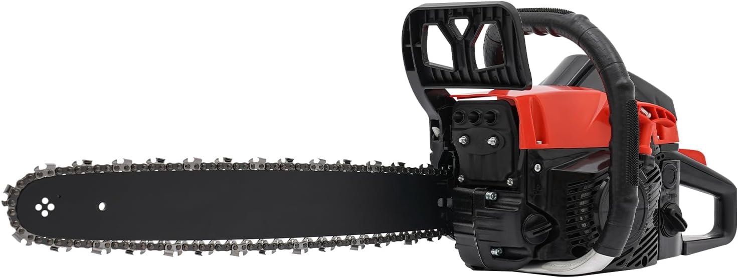 58cc Gasoline Chainsaw 2-Stroke 2.95HP Engine, 18" Gasoline Powered ...