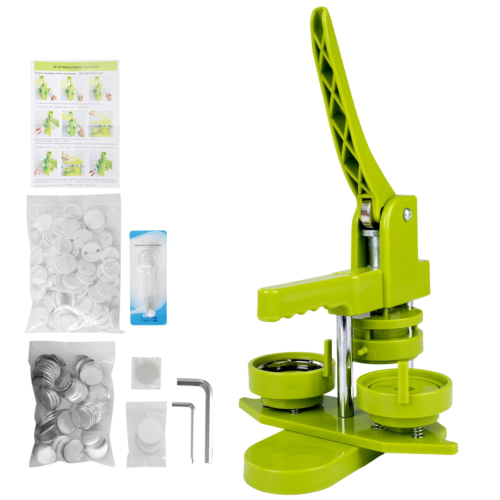 58mm Badge Pin Button Maker Machine DIY Badge Press Machine Set with ...