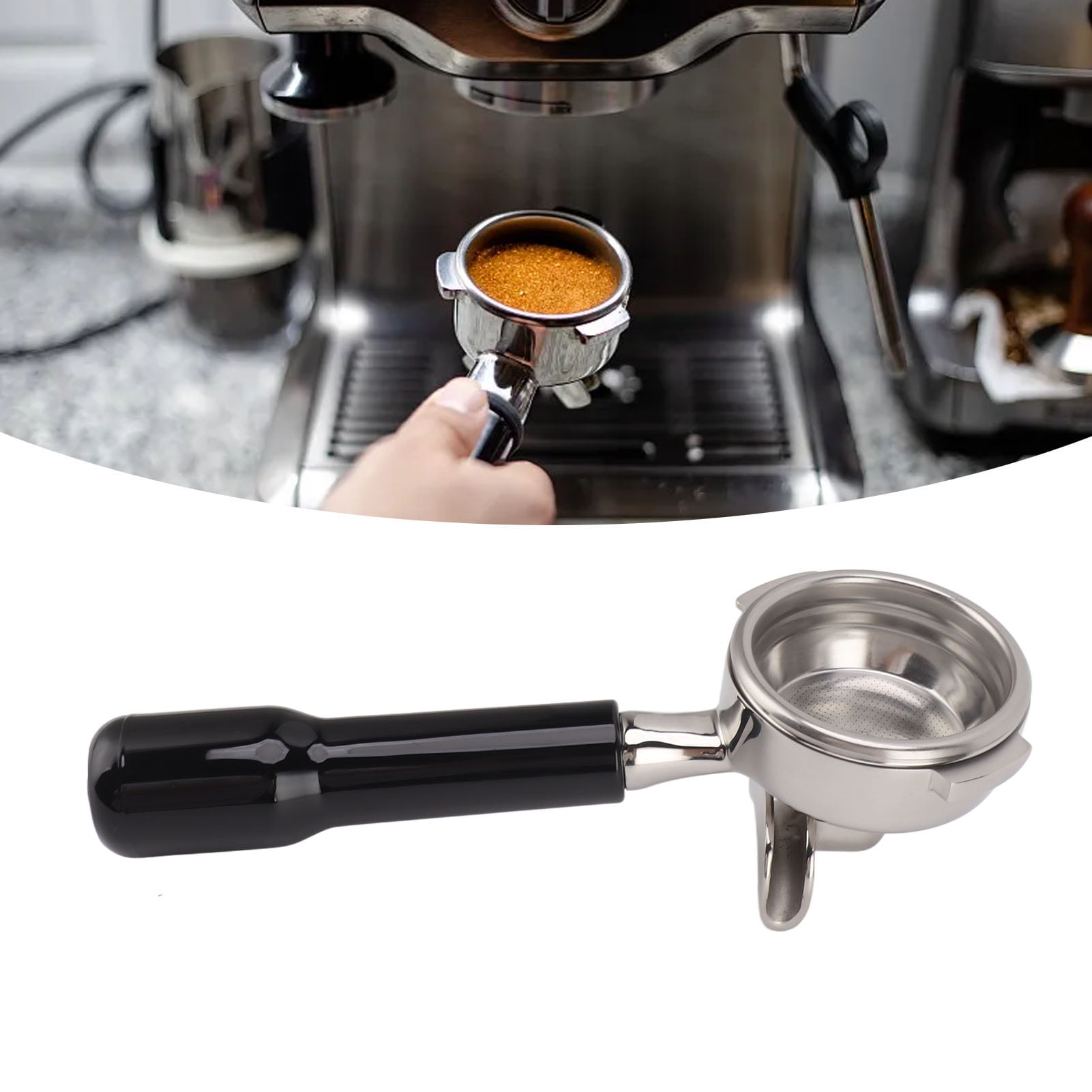 58mm Bottomless Portable Filter Portafilter Double Spout Compatible for ...