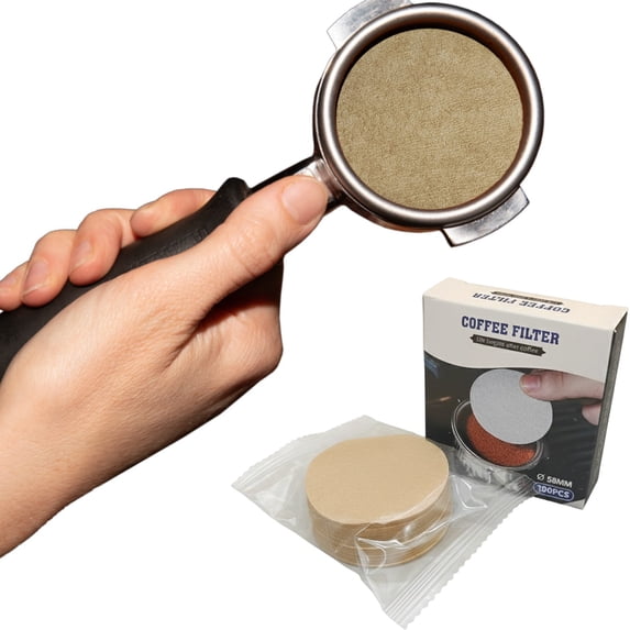 58mm Espresso Paper Filters - 100 Pcs Refill Natural Coffee Filter ...