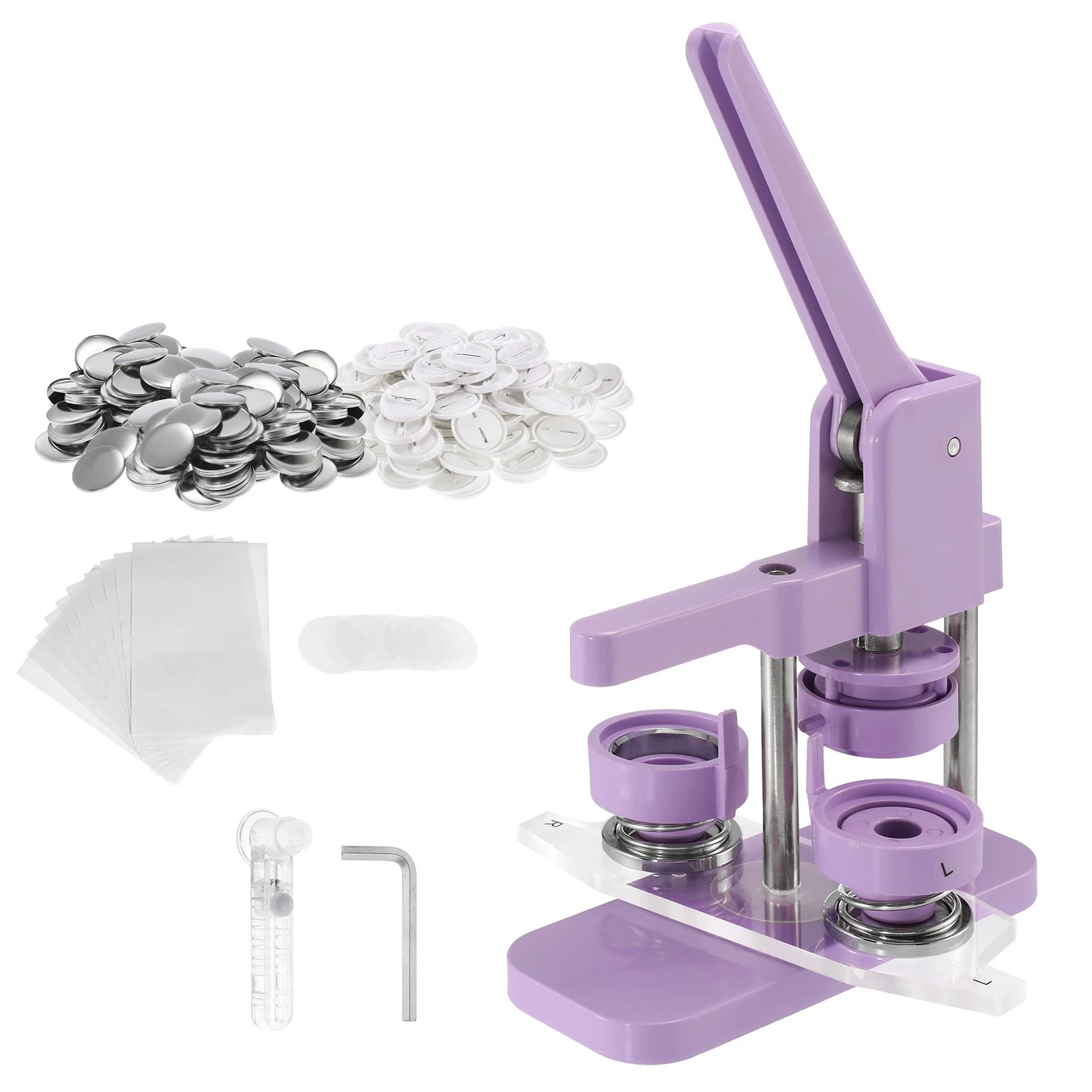 58mm Magnetic Badge Machine Set Button Maker Machine with 100pcs Badge ...
