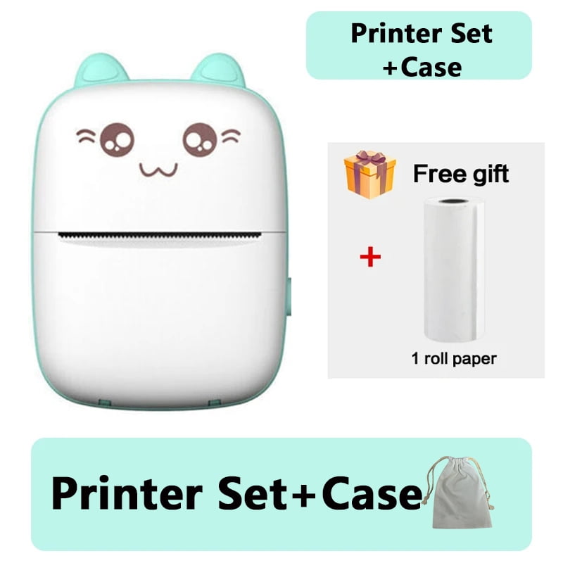 58mm Mini Portable Thermal Printer Cat Shapes Lightweight Wireless ...