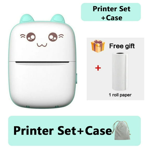 58mm Mini Portable Thermal Printer Cat Shapes Lightweight Wireless ...
