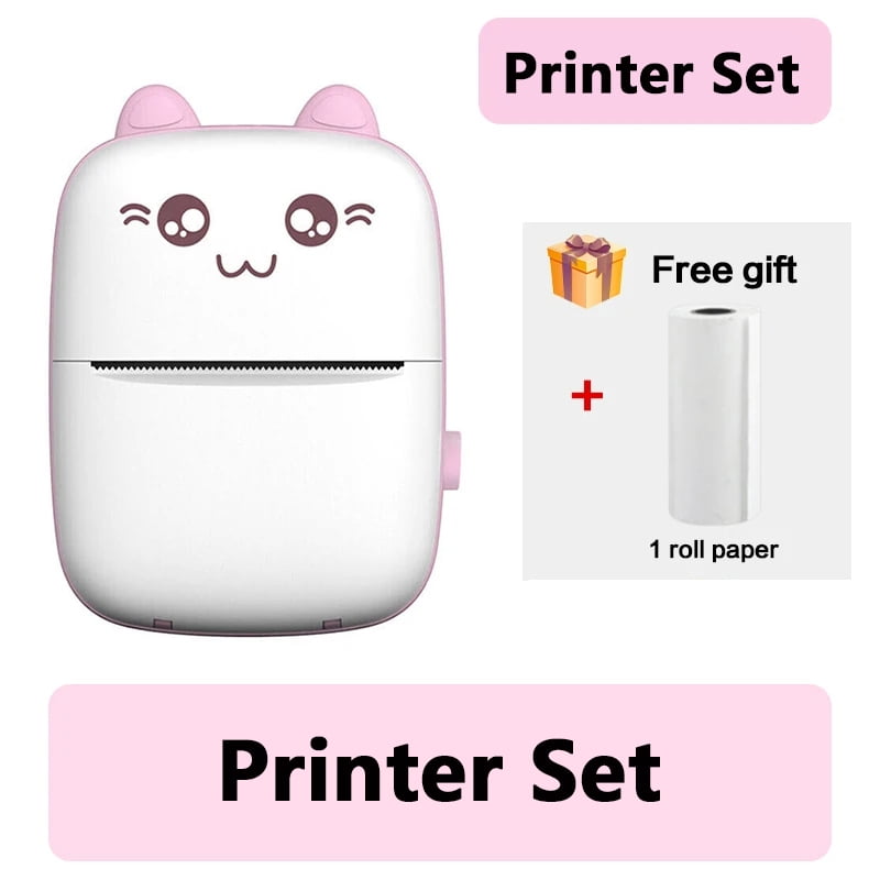 58mm Mini Portable Thermal Printer Cat Shapes Lightweight Wireless ...