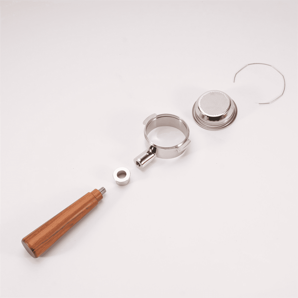 58mm Stainless Steel Includes Filter Basket Double Single-Layer Filter Solid Wood Handle 58mm ...