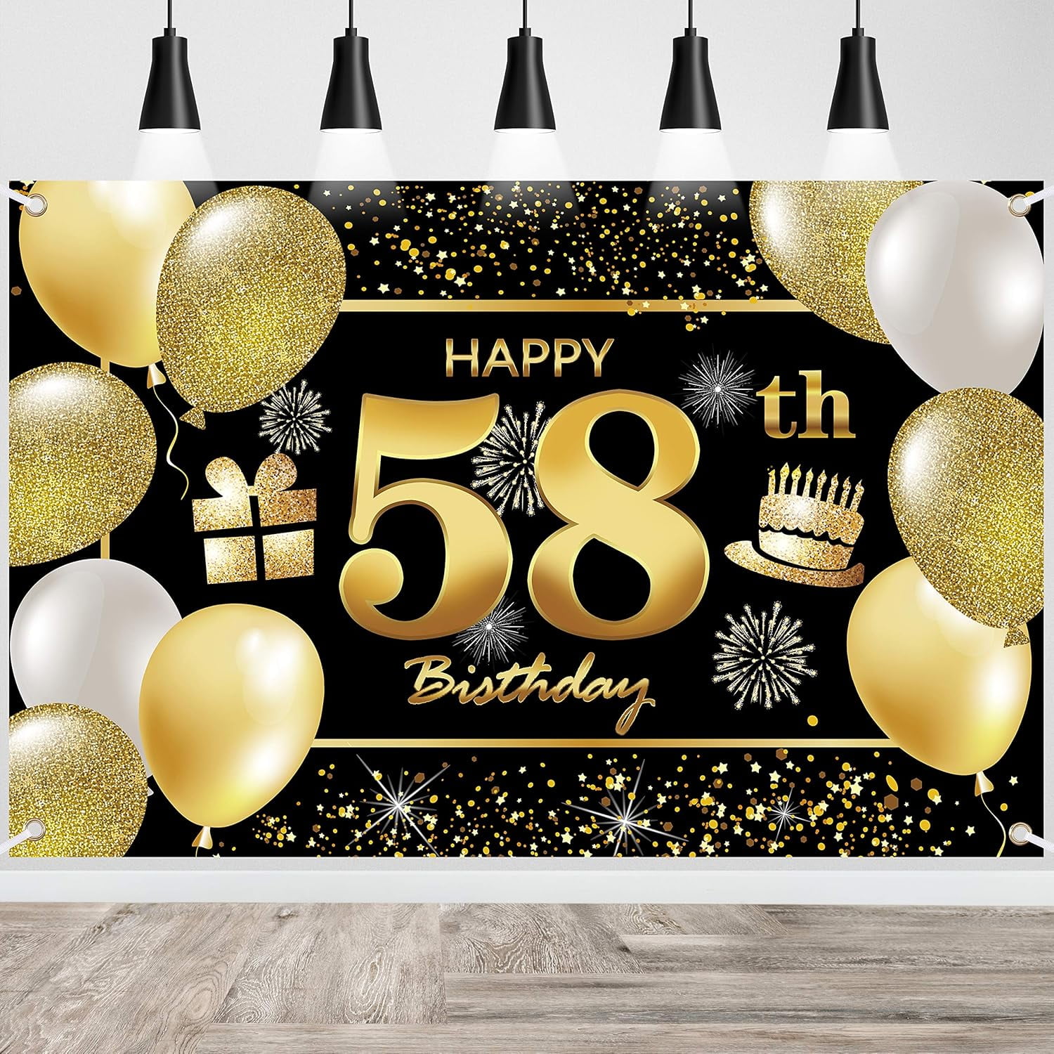 58th Happy Birthday Banner Birthday Decorations for Men Birthday Party ...