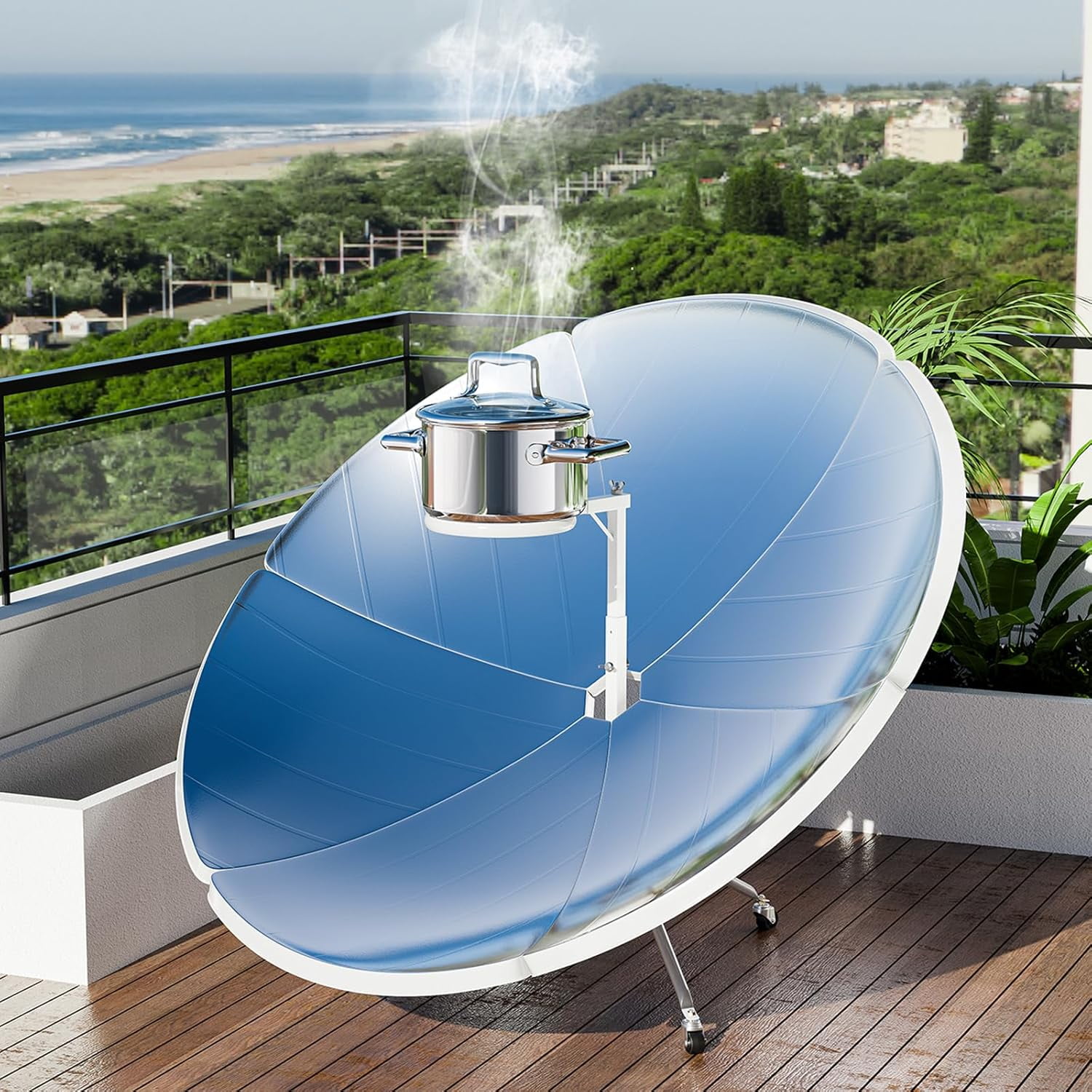 59.05 inch Solar Outdoor Ovens Portable Solar Cooker High Efficiency ...