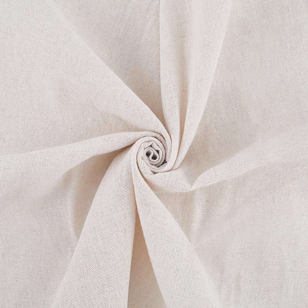 59.06 Inch White Linen Fabric Pure Cotton Cloth Embroidery Natural ...