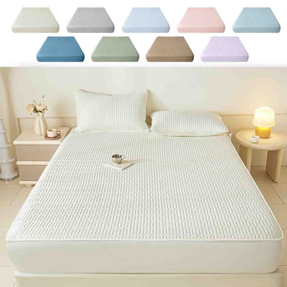 59.06" x 78.74" Quilted Waterproof Mattress Protector, Summer Cooling ...