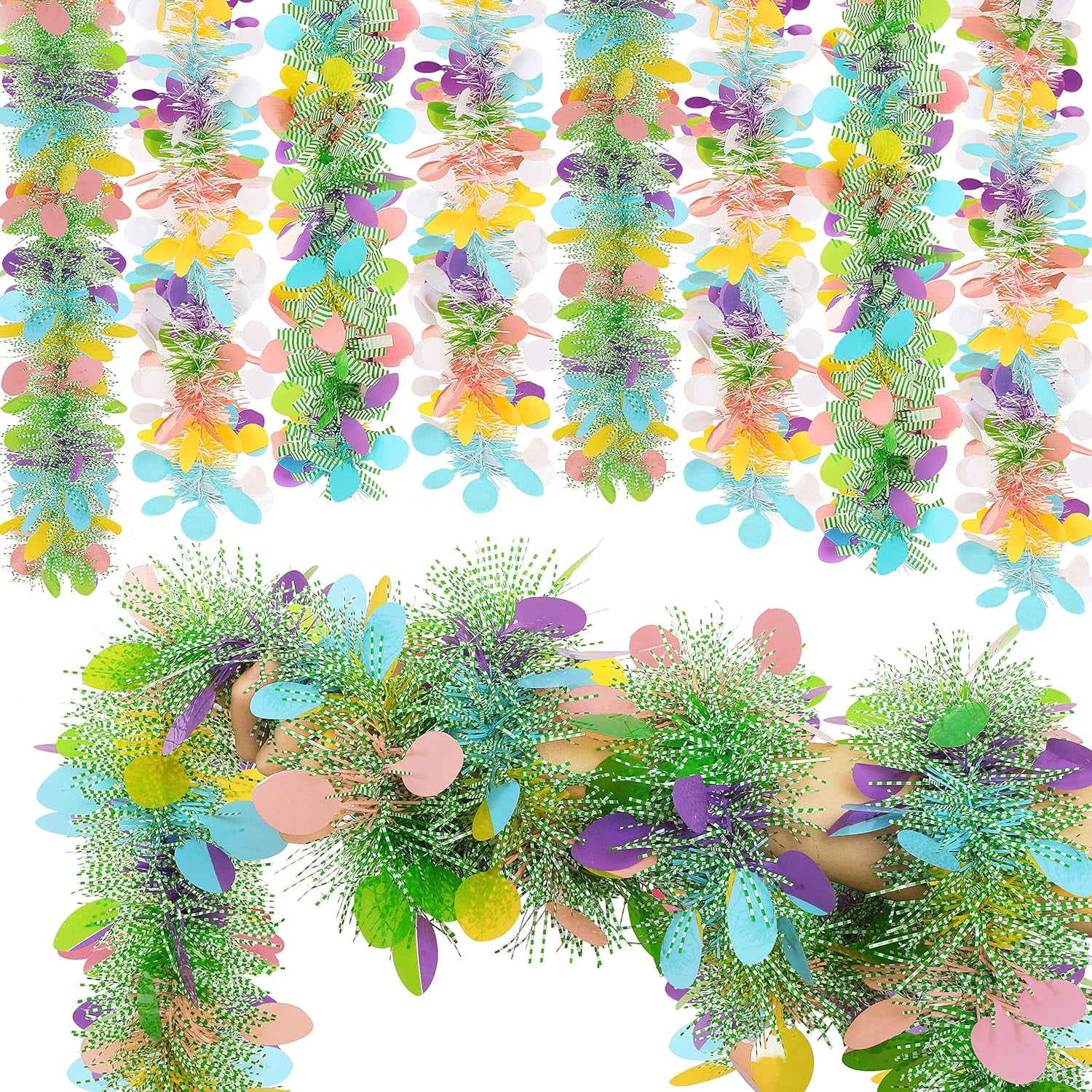 59.06FT 9Pcs 4th/Fourth of July Tinsel Garland Decorations - Memorial ...