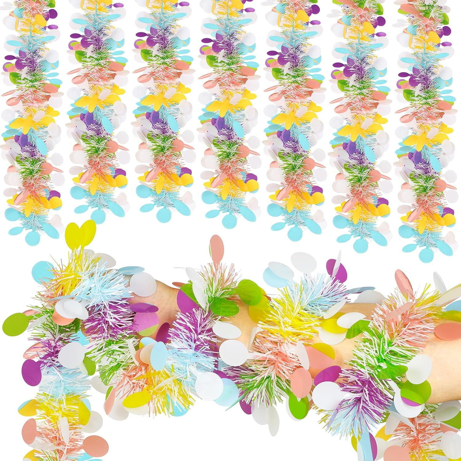 59.06FT 9Pcs 4th/Fourth of July Tinsel Garland Decorations - Memorial ...