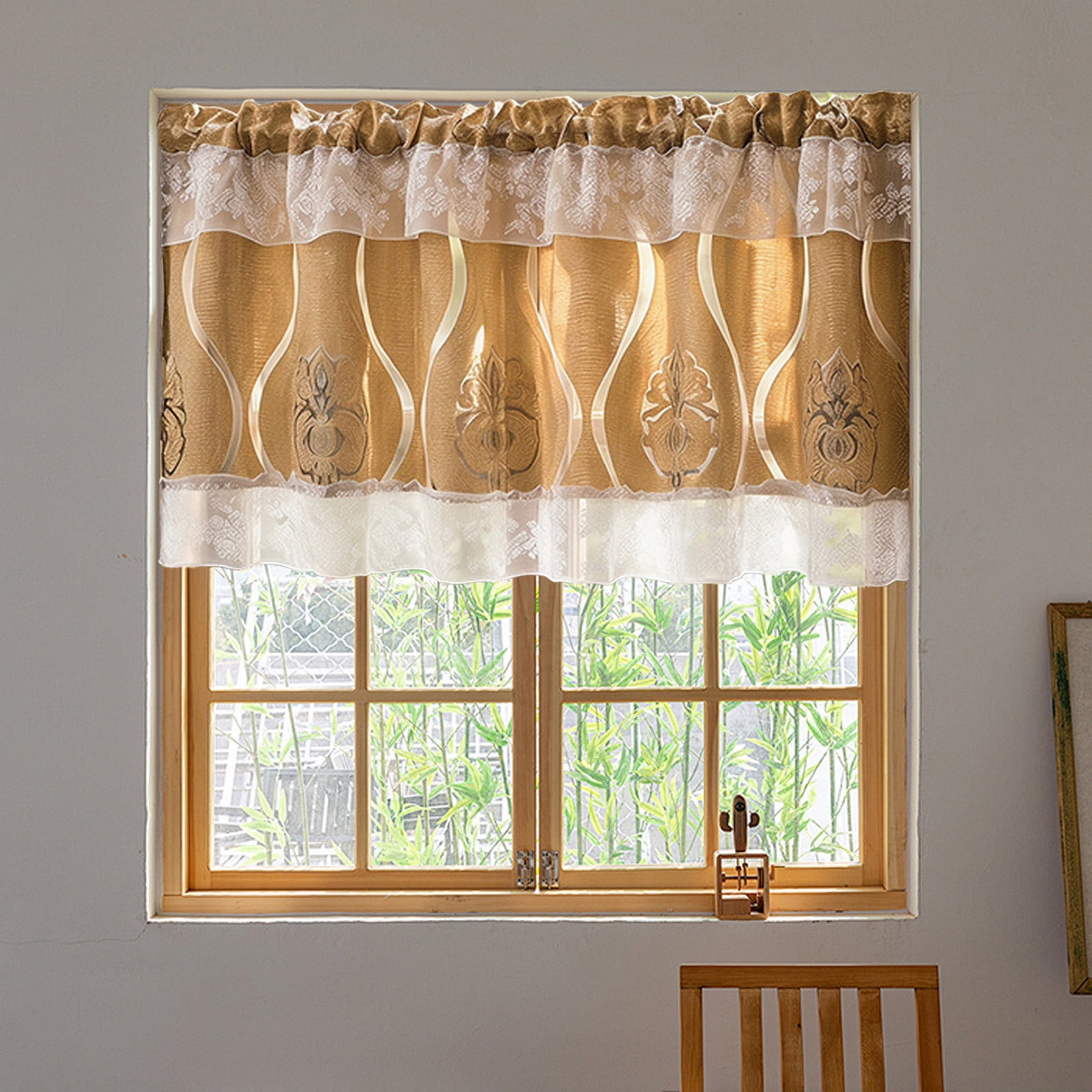 59.06x19.69 Inch Long Tier Curtains for Small Window Treatment, Short ...