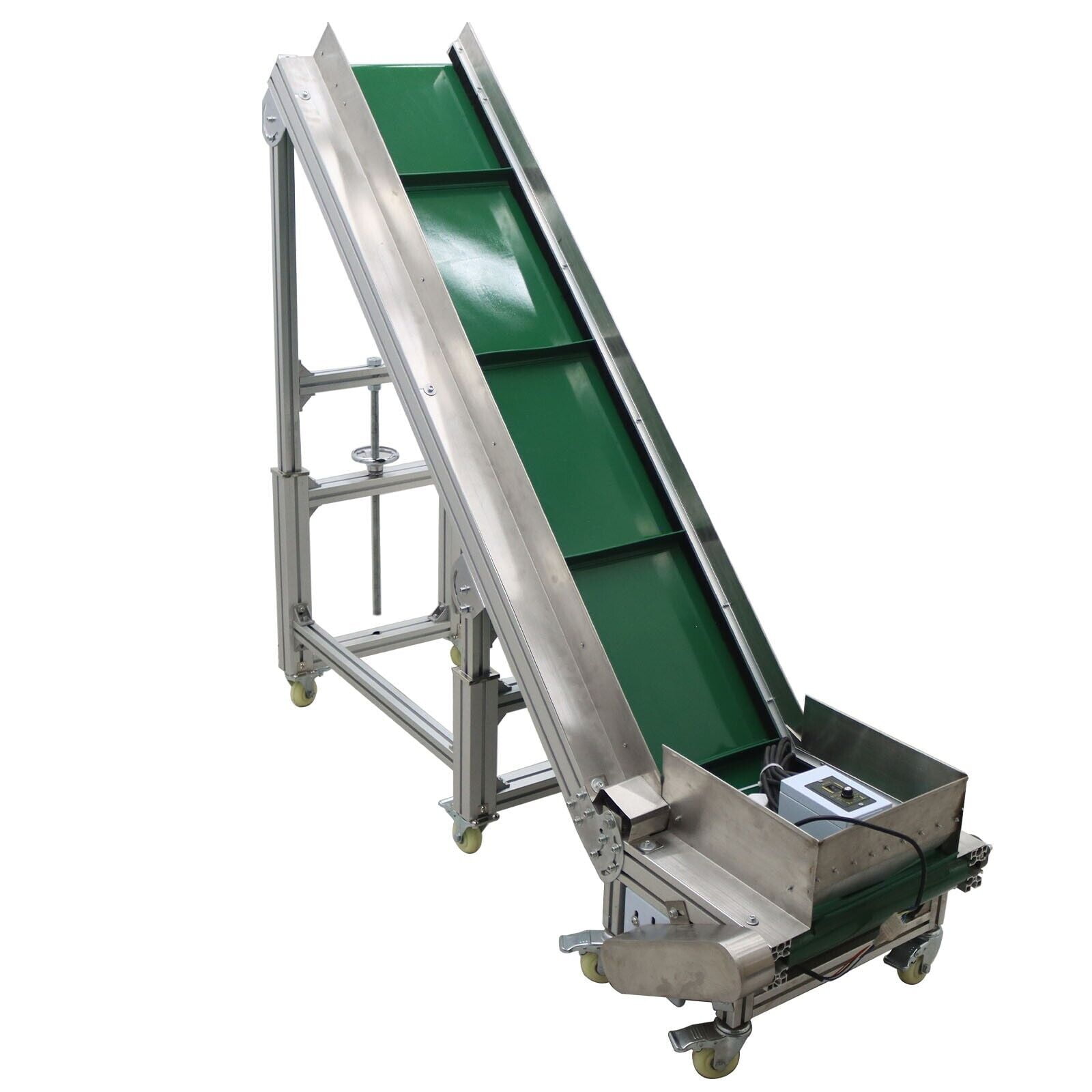 59"*11.8" Industrial Transport Electric PVC Belt Climbing Conveyor ...