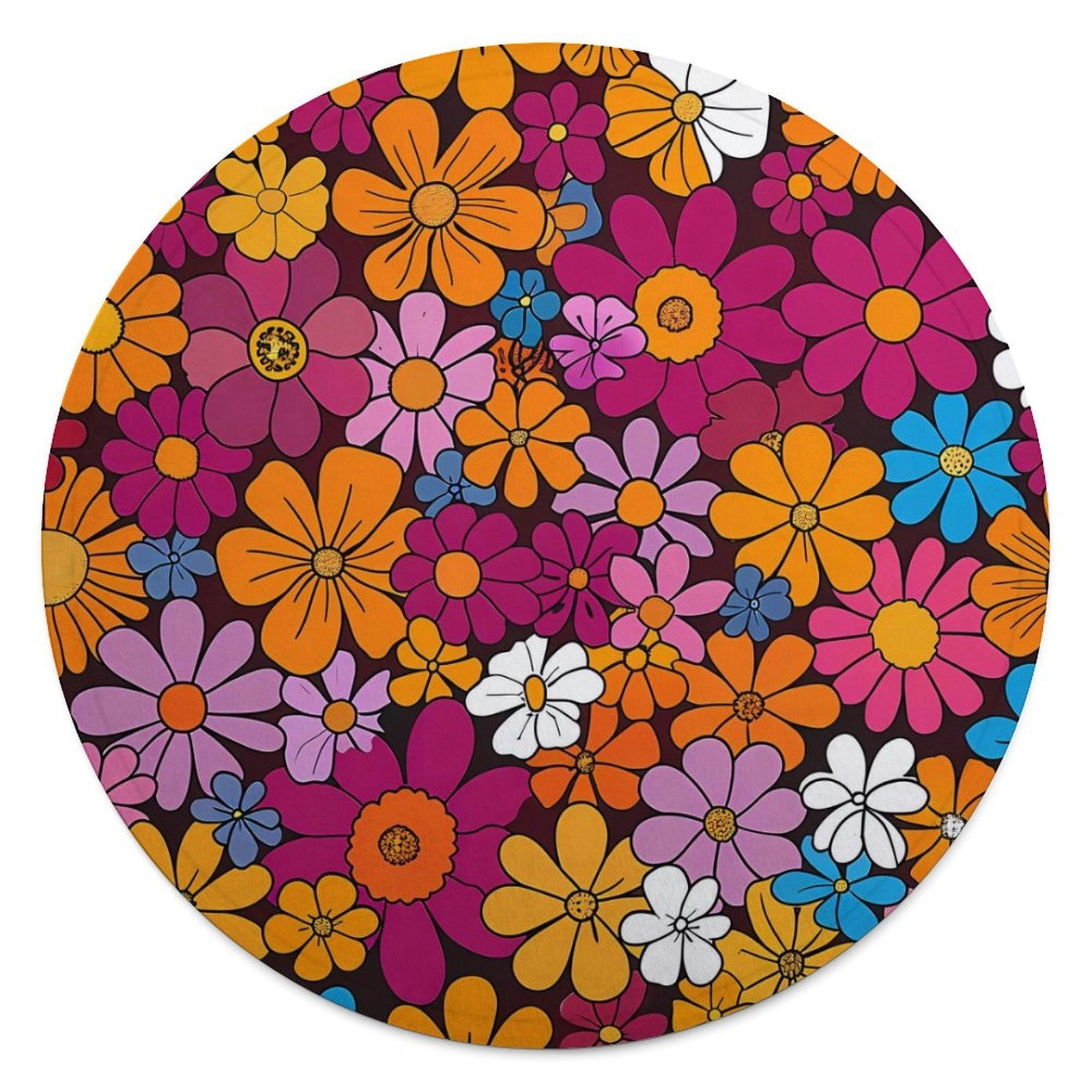 59.1in Round Blanket Light Weight Anti-Wrinkle Anti-Allergy Non ...