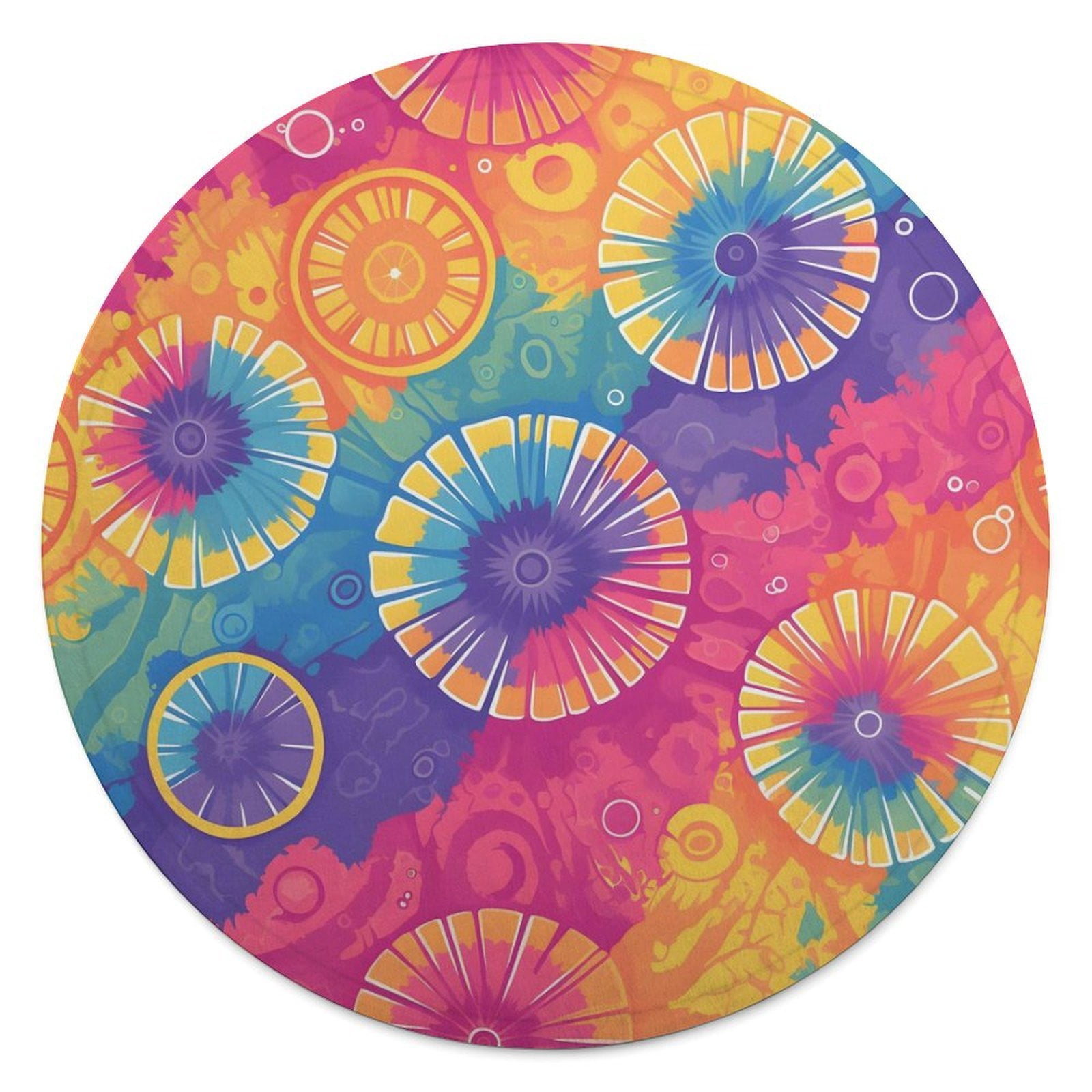 59.1in Round Blanket Light Weight Anti-Wrinkle Anti-Allergy Non ...