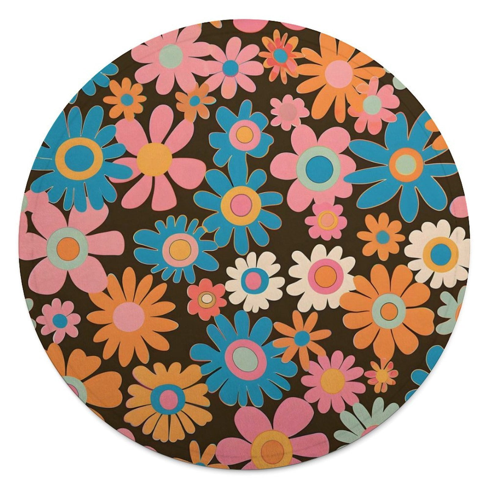 59.1in Round Blanket Light Weight Anti-Wrinkle Anti-Allergy Non ...