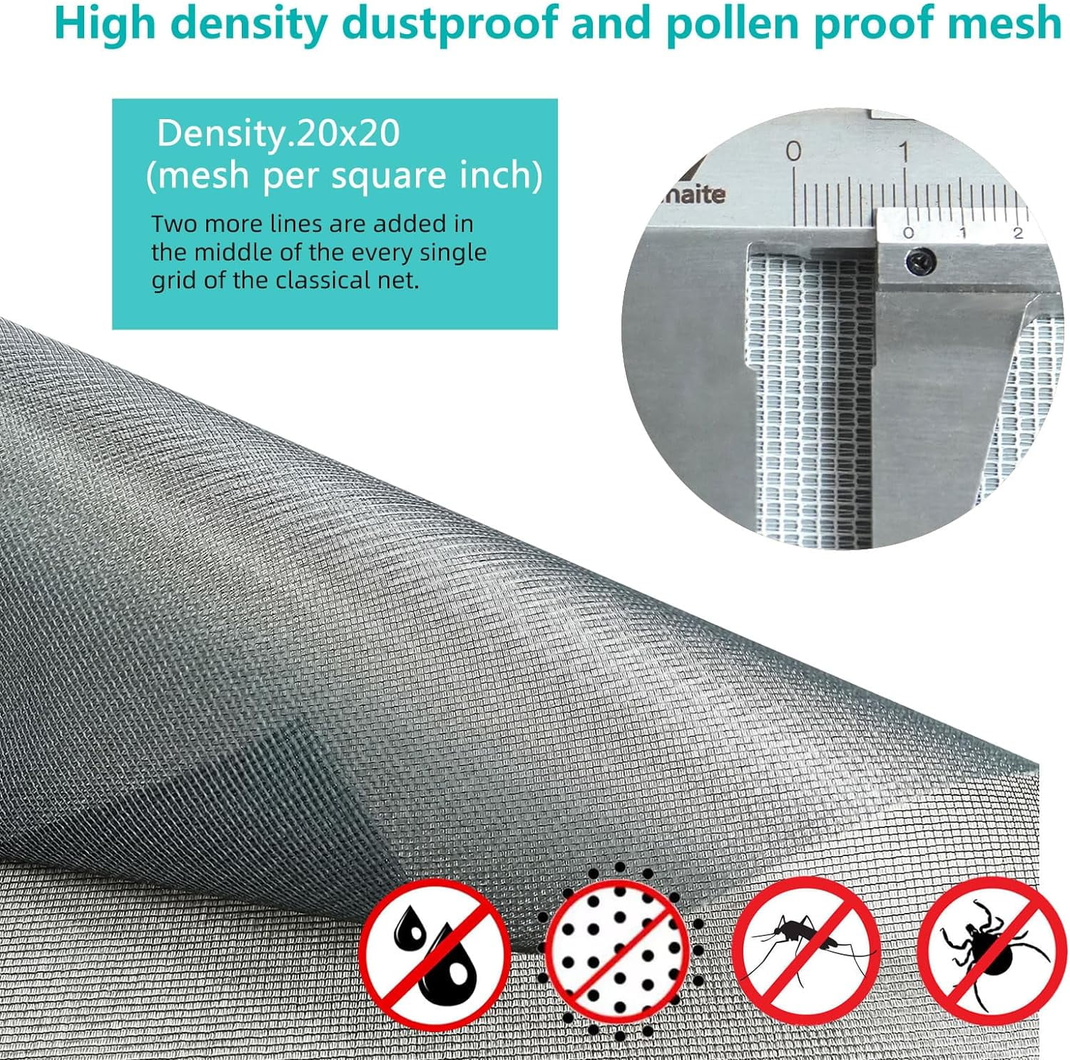59*39.4in Window Screens Mesh Replacement, Durable Fiberglass Screen ...
