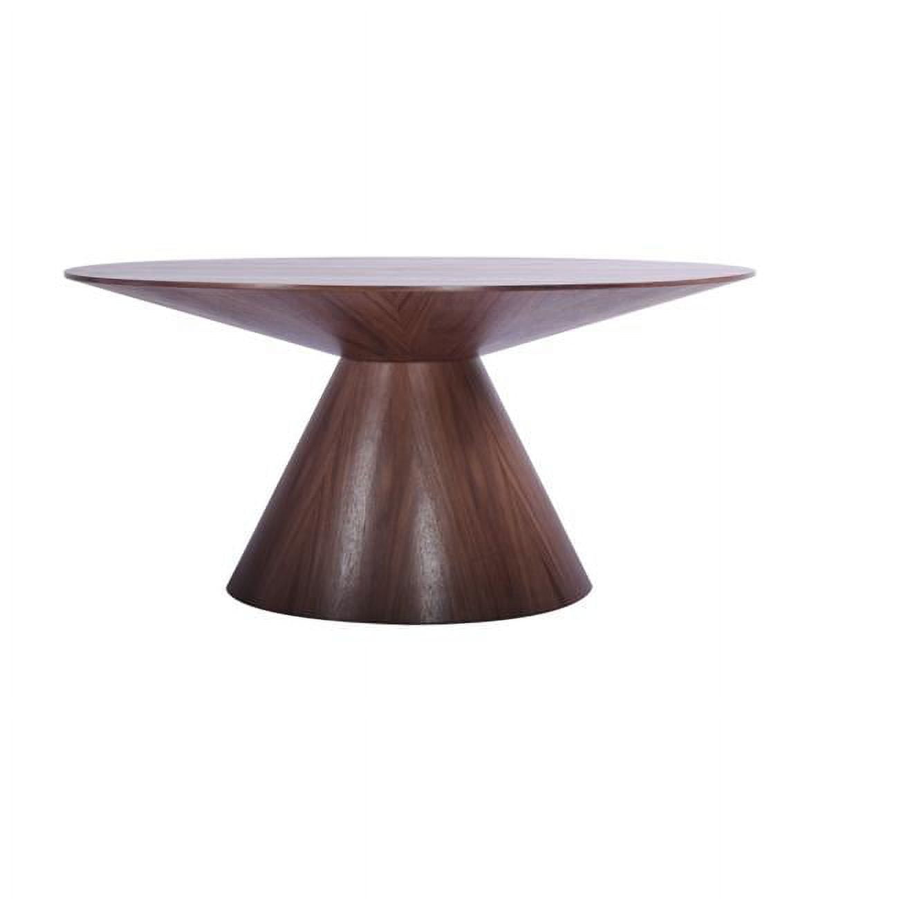 HomeRoots 370716 Walnut Veneer Dining Table - 59 x 59 x 30 in ...
