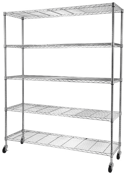 59" Commercial-Grade 5-Tier Shelving Unit - NSF Certified Heavy-Duty ...