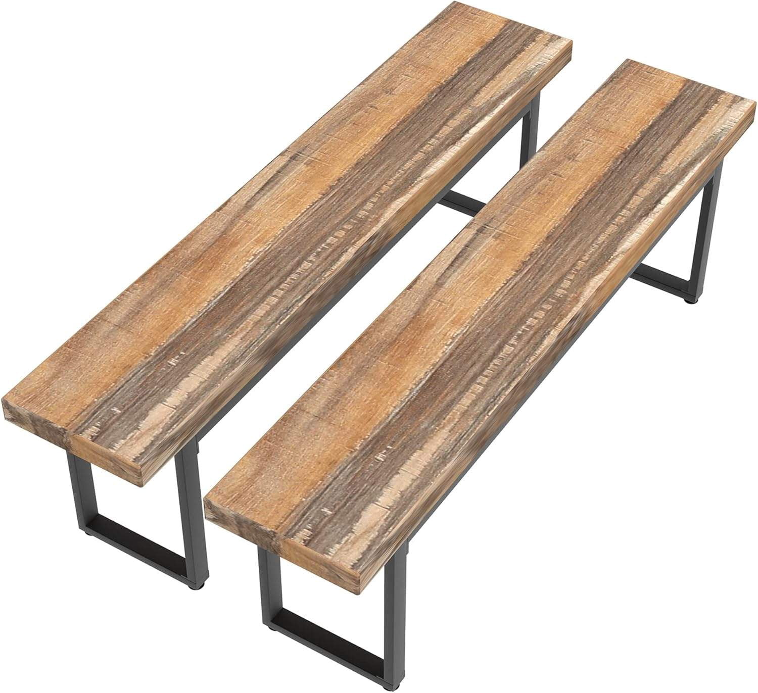59" Dining Bench Set of 2 for Kitchen, Bedroom, or Entryway ...