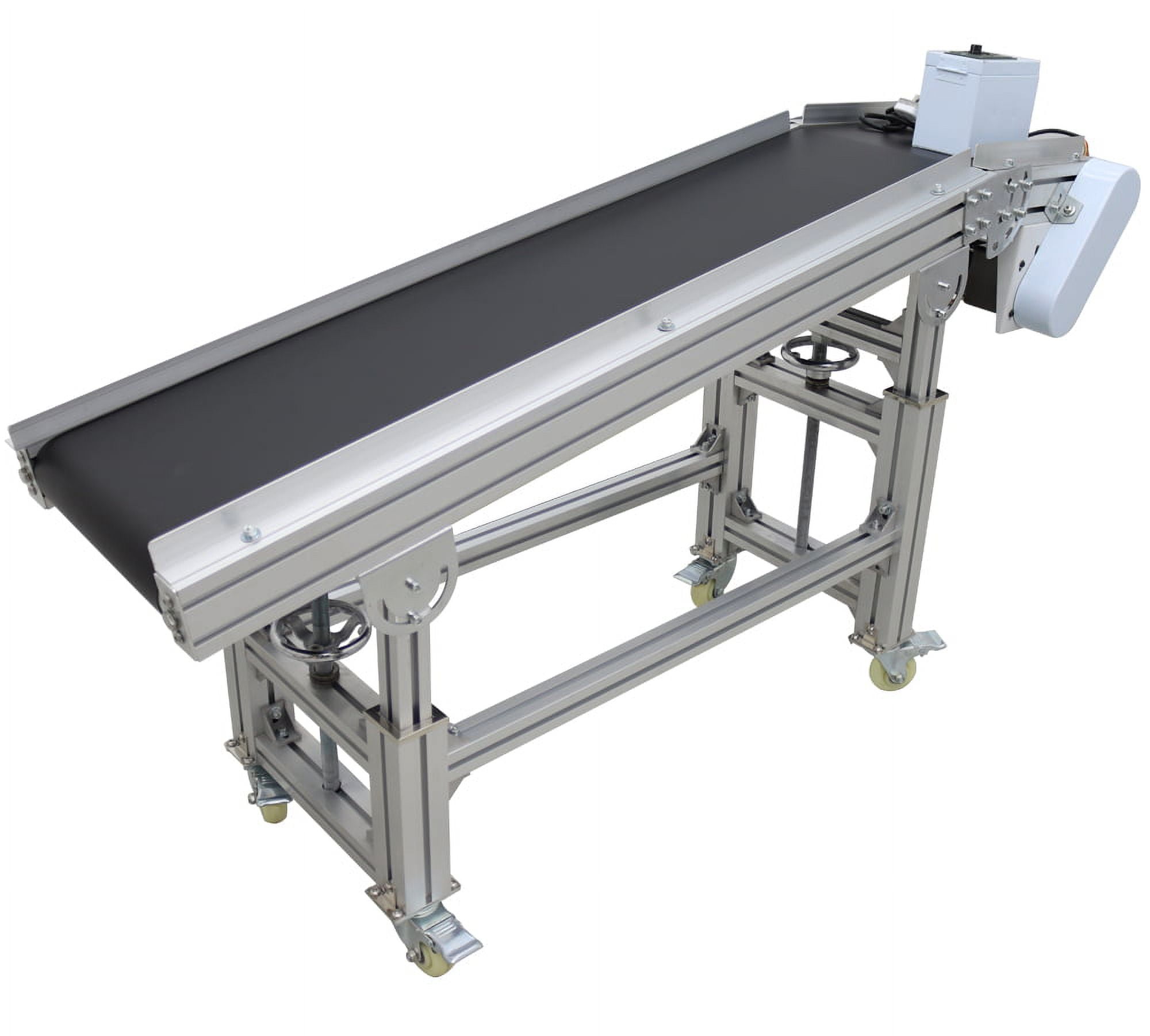 59" Electric Plane Ramp Conveyor Machine PVC Belt Inclined Conveyor ...
